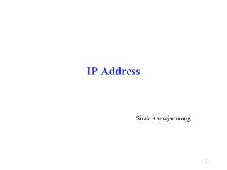 PPT - IP Address PowerPoint Presentation, free download - ID:3006482
