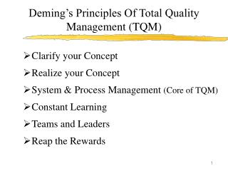 PPT - TOTAL QUALITY MANAGEMENT (TQM) PowerPoint Presentation - ID:3464771