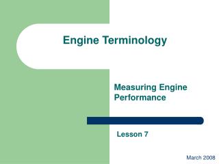 PPT - Engine Terminology PowerPoint Presentation, free download - ID ...