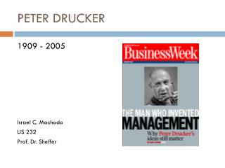 PPT - PETER DRUCKER PowerPoint Presentation, free download - ID:3019644