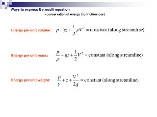 Modified bernoulli equation PowerPoint (PPT) Presentations, Modified ...