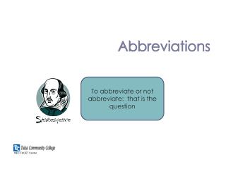 PPT - Abbreviations PowerPoint Presentation, free download - ID:3034544