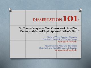 PPT - Sherry Wynn Perdue, Director Oakland University Writing Center ...