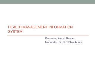 PPT - Health Management information system PowerPoint Presentation ...