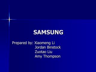 PPT - SAMSUNG PowerPoint Presentation, free download - ID:3089501