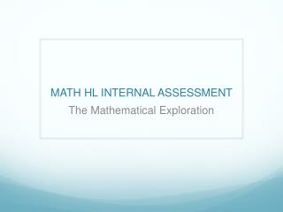 PPT - MATH HL INTERNAL ASSESSMENT PowerPoint Presentation, free ...