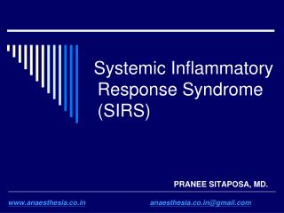 PPT - Systemic Inflammatory Response Syndrome (SIRS) PowerPoint ...