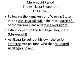 PPT - Muromachi Period The Ashikaga Shogunate (1333-1573) PowerPoint ...