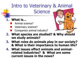 PPT - Intro to Veterinary & Animal Science PowerPoint Presentation - ID ...