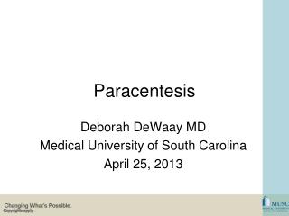PPT - Paracentesis PowerPoint Presentation, free download - ID:3131011