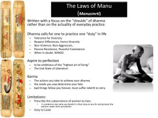 PPT - The Laws of Manu ( Manusmrti ) PowerPoint Presentation, free ...