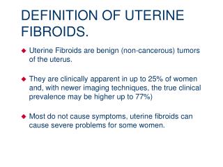 PPT - DEFINITION OF UTERINE FIBROIDS. PowerPoint Presentation, free ...