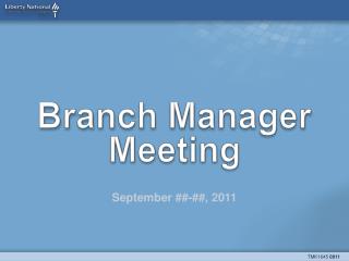 PPT - Branch Manager Meeting PowerPoint Presentation, free download ...