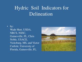 PPT - Using SOILTAXONOMY to Identify Hydric Soils PowerPoint ...