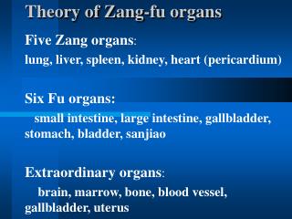 PPT - Theory of Zang-fu organs PowerPoint Presentation, free download ...