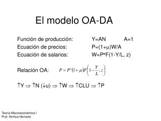 PPT - El modelo OA-DA PowerPoint Presentation, free download - ID:3209170