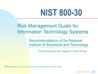 PPT - NIST 800-30 PowerPoint Presentation, free download - ID:3223960