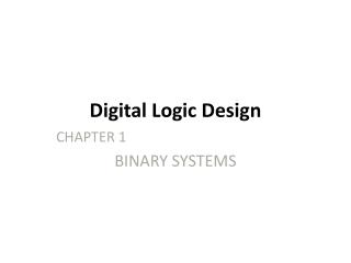 PPT - Digital Logic Design PowerPoint Presentation, free download - ID ...