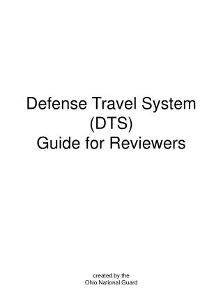 PPT - Defense Travel System (DTS) Guide for Reviewers PowerPoint ...