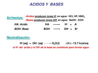 PPT - ÁCIDOS Y BASES PowerPoint Presentation - ID:3860743