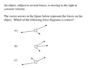 PPT - An object, subject to several forces, is moving to the right at ...
