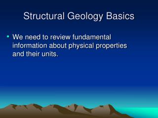 PPT - Structural Geology Basics PowerPoint Presentation, free download ...