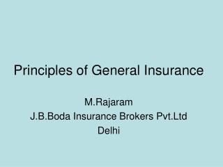PPT - Principles of General Insurance PowerPoint Presentation, free ...