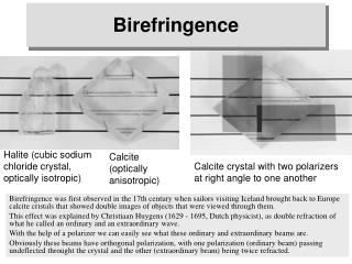 PPT - Birefringence PowerPoint Presentation - ID:1295117
