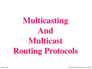 PPT - Multicasting And Multicast Routing Protocols PowerPoint ...