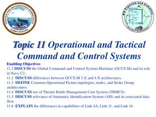 PPT - Topic 11 Operational and Tactical Command and Control Systems ...