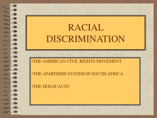 PPT - RACIAL DISCRIMINATION PowerPoint Presentation, free download - ID ...