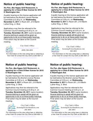 PPT - Notice of public hearing: PowerPoint Presentation, free download ...