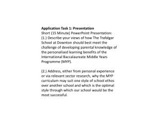 PPT - Application Task 1: Presentation Short (15 Minute) PowerPoint ...