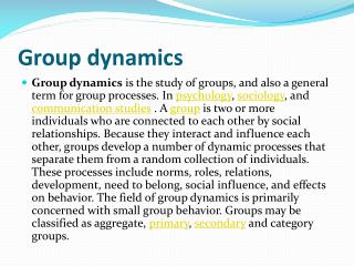 PPT - Group dynamics PowerPoint Presentation, free download - ID:3493567