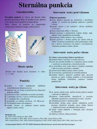 PPT - Sternálna punkcia PowerPoint Presentation, free download - ID:3494681