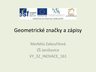 PPT - Geometrické značky a zápisy PowerPoint Presentation, free ...