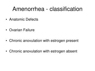 PPT - Amenorrhea PowerPoint Presentation - ID:6190591