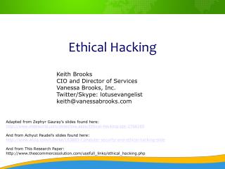 PPT - Ethical Hacking PowerPoint Presentation, free download - ID:3531911