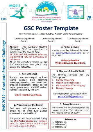 PPT - GSC Poster Template PowerPoint Presentation, free download - ID ...