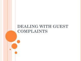 PPT - DEALING WITH GUEST COMPLAINTS PowerPoint Presentation, free ...