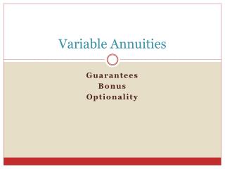 PPT - Variable Annuities PowerPoint Presentation, free download - ID ...