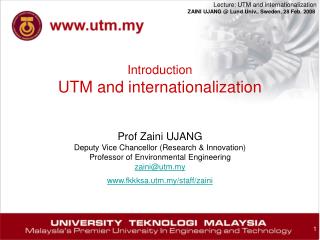 PPT - Introduction UTM and internationalization PowerPoint Presentation ...