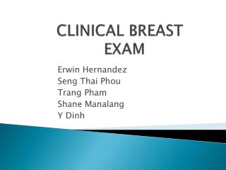 PPT - CLINICAL BREAST EXAM PowerPoint Presentation, free download - ID ...