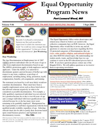 PPT - The Army Equal Opportunity Program PowerPoint Presentation - ID ...