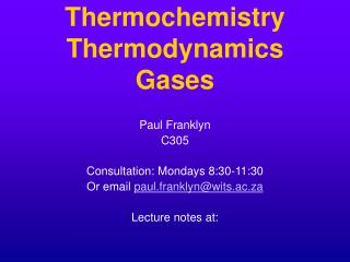 PPT - Thermochemistry Thermodynamics Gases PowerPoint Presentation ...