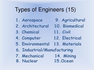 PPT - Types of Engineers (15) PowerPoint Presentation, free download ...