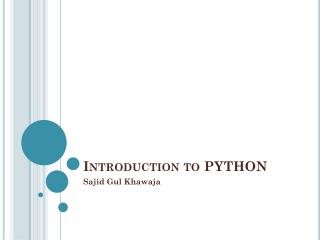 PPT - Introduction to PYTHON PowerPoint Presentation, free download ...