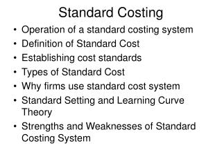 PPT - Standard Costing PowerPoint Presentation, free download - ID:3726076