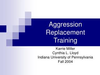 PPT - Aggression Replacement Training PowerPoint Presentation, free ...