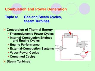 PPT - Combustion and Power Generation Topic 4: Gas and Steam Cycles ...